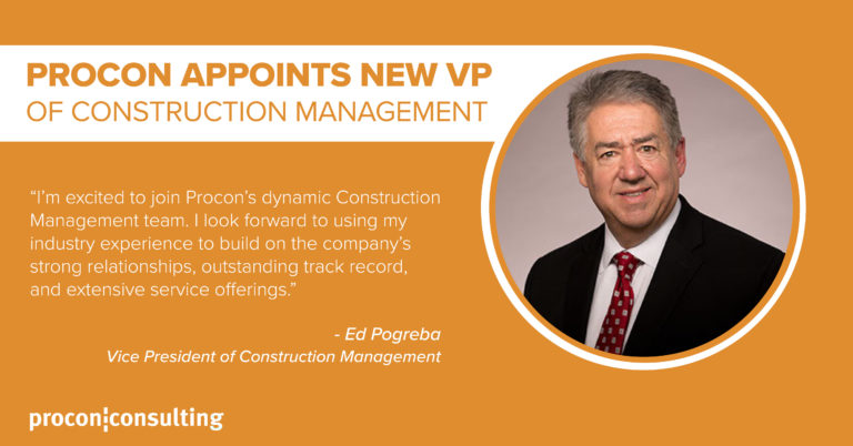 Procon Appoints New VP of Construction Management - Procon Consulting